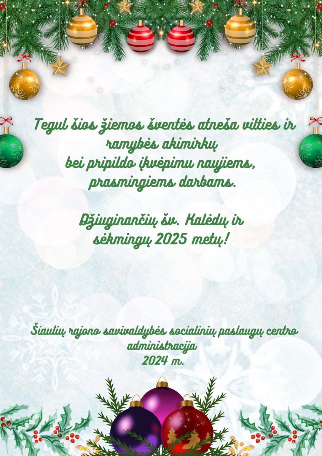 Sveikinimas – ŠRSPC